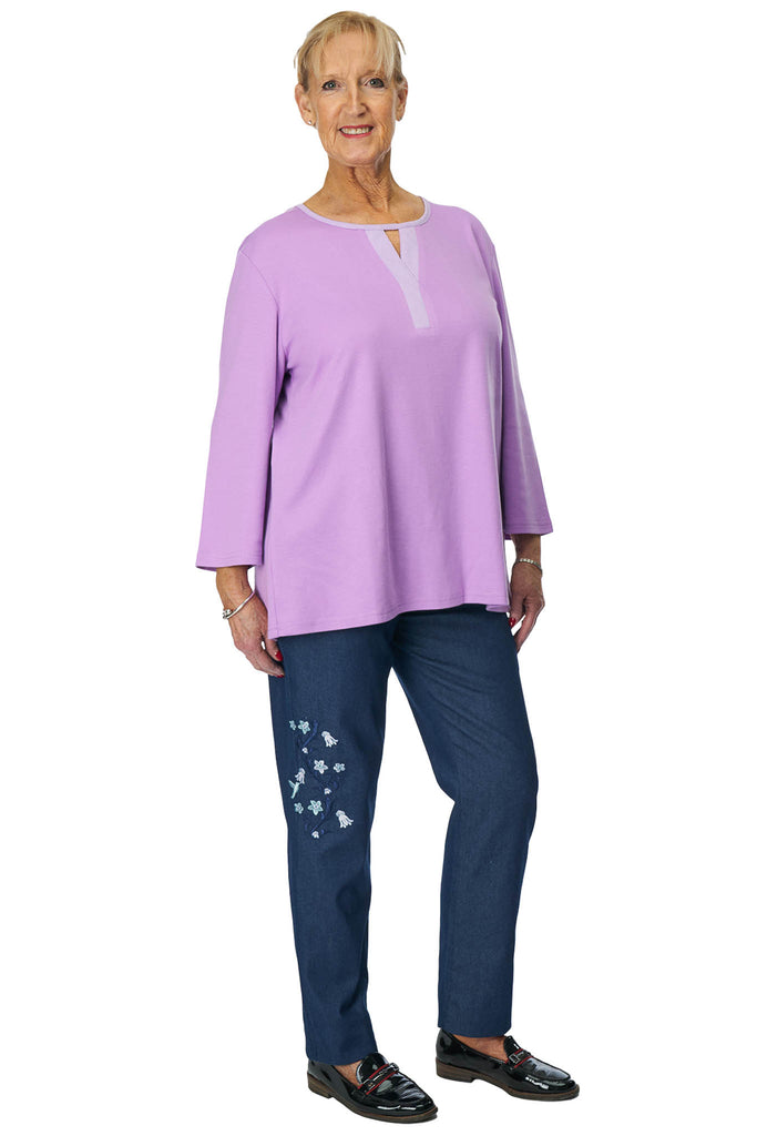 Open Back Adaptive Top - Ovidis Adaptive Clothing - Mauve