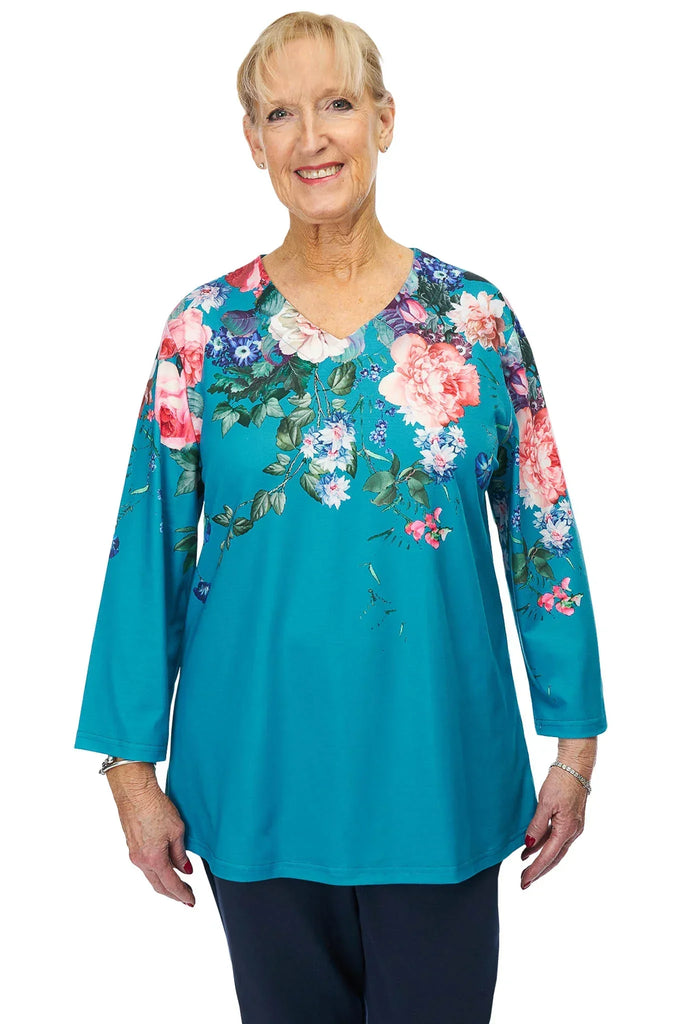 Open Back Adaptive Top - Ovidis Adaptive Clothing - Turquoise